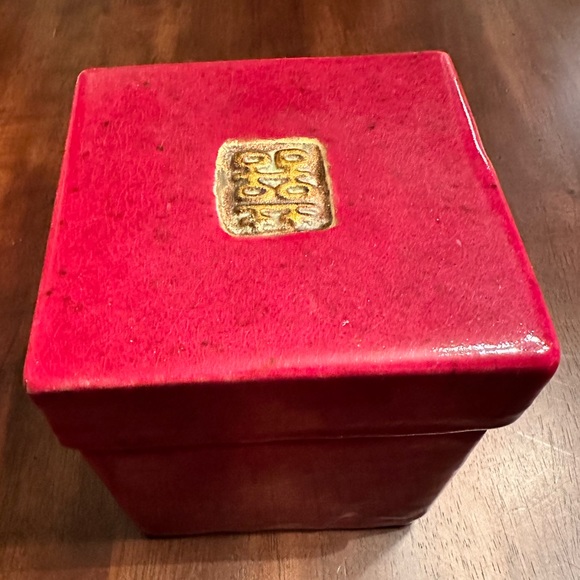 Accents | Red Asian Inspired Decorative Ceramic Storage Box | Poshmark